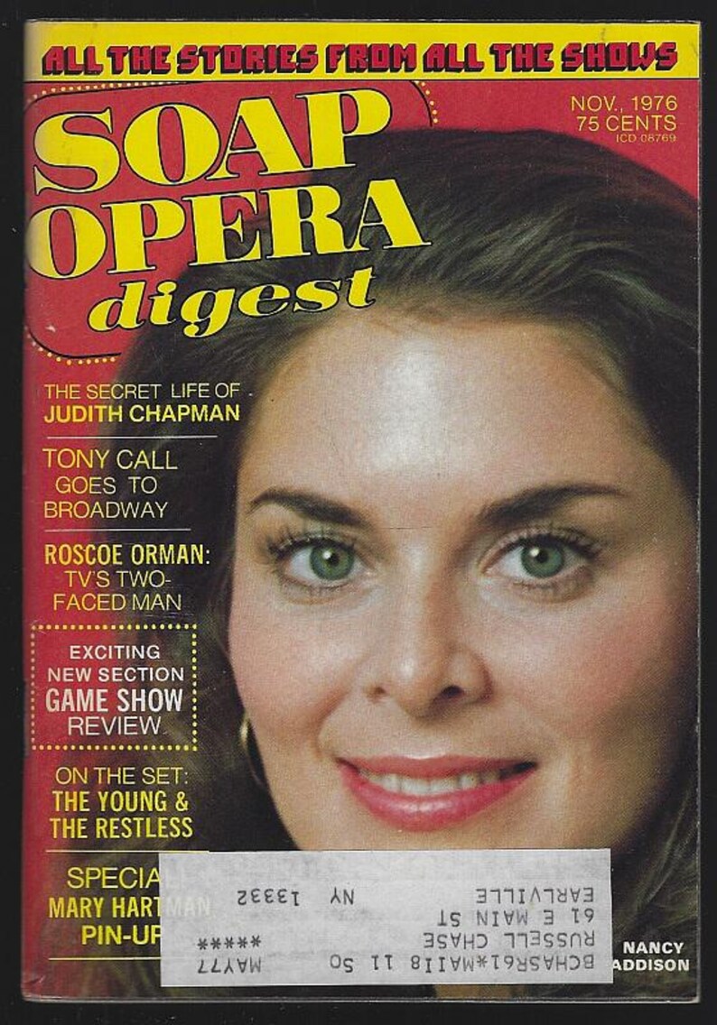 Soap Opera Digest Magazines 1976 Ryan's Hope, Love of Life, as the ...