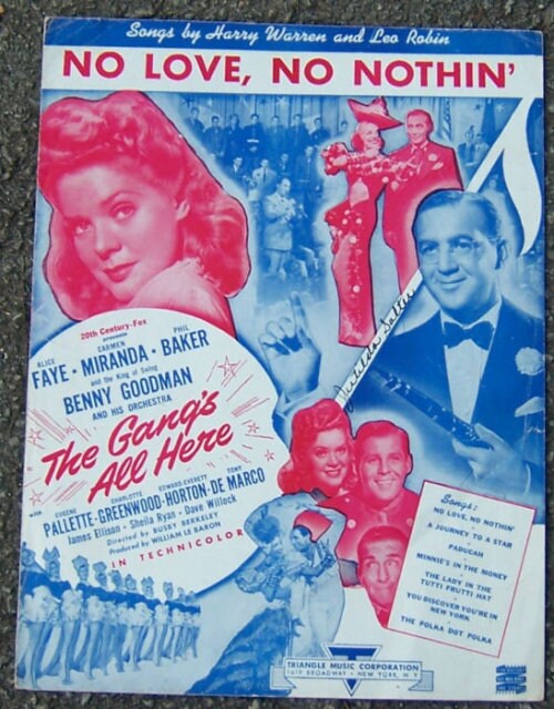 Carman Miranda Movie Sheet A Date With Judy, Doll Face, Copacabana ...