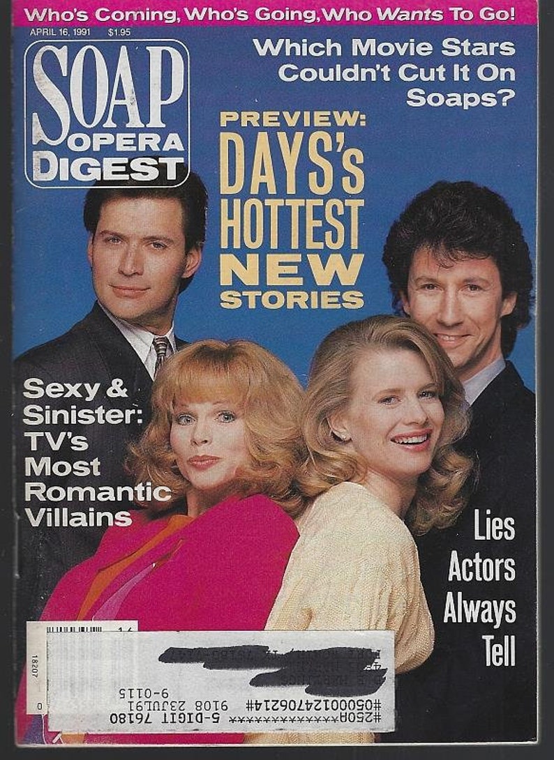 Soap Opera Digest Magazine 1991 Issues General Hospital Days of Our ...