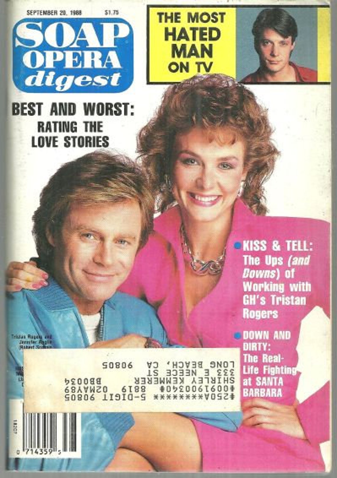 Soap Opera Digest Magazine 1988 General Hospital, Young and Restless ...
