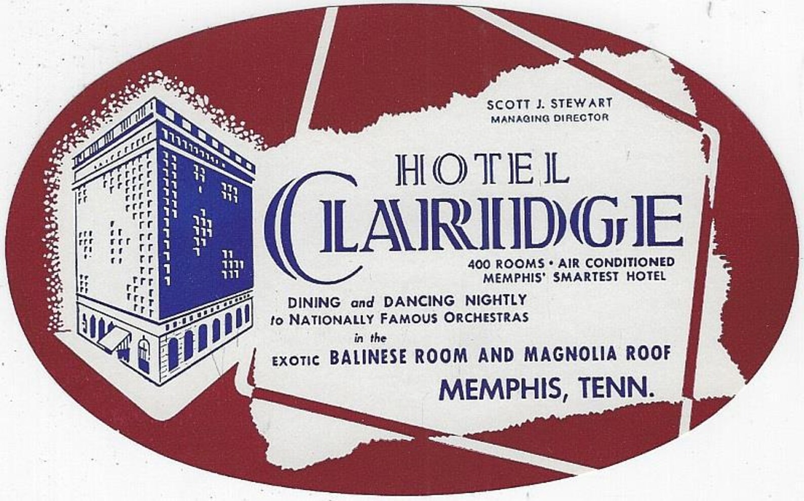 Tennessee Vintage Luggage Labels Andrew Jackson Hotel, Nashville ...