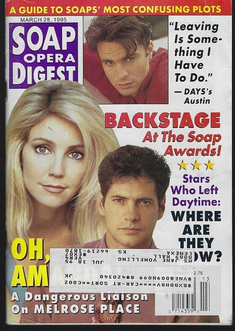 Soap Opera Digest Magazine 1995 Issues General Hospital Days of Our ...
