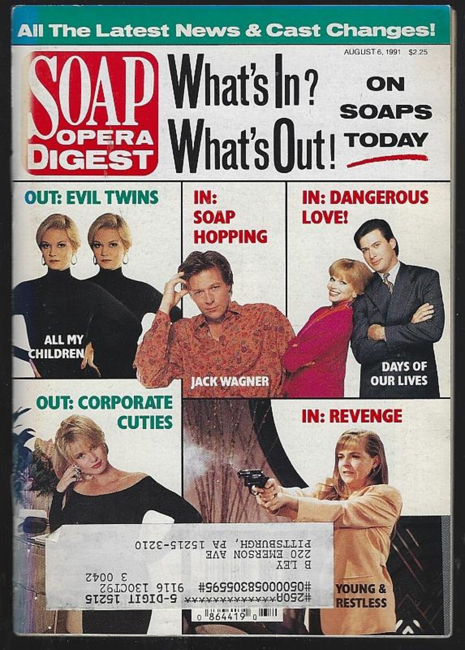 Soap Opera Digest Magazine 1991 Issues General Hospital Days of Our ...