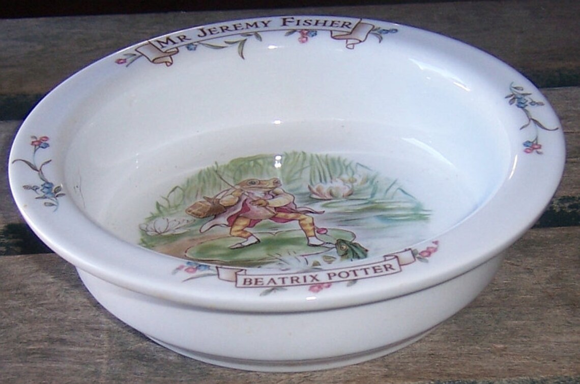 Jeremy Fisher Beatrix Potter Child's Dish Royal Albert Bone China ...