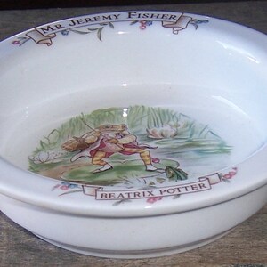 Jeremy Fisher Beatrix Potter Child's Dish Royal Albert Bone China ...