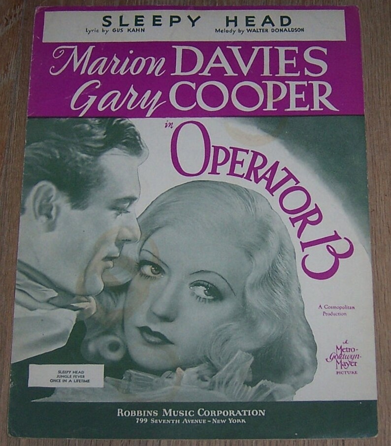 Movie Sheet Music Starring Gary Cooper Precious Little Thing Called ...