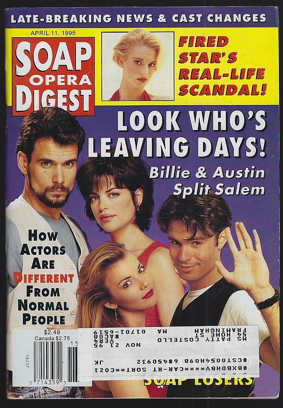 Soap Opera Digest Magazine 1995 Issues General Hospital Days of Our ...