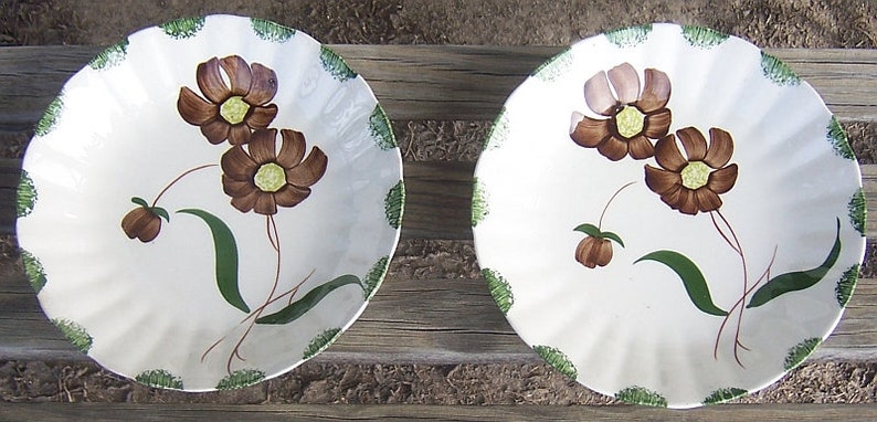 Blue Ridge China Amanda Pattern Cup and Saucer, Small Plate and Soup ...