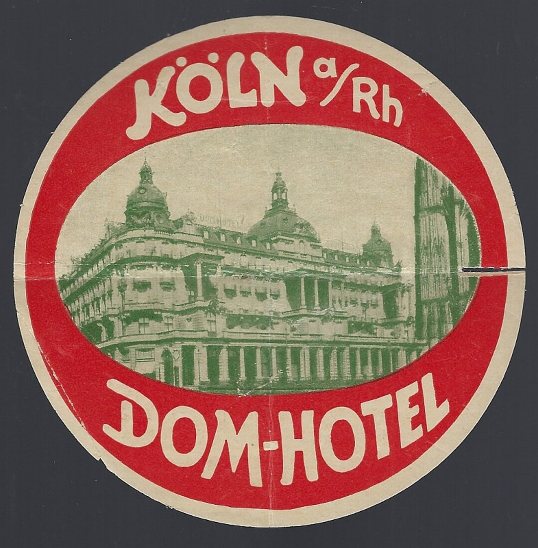 Germany Vintage Hotel Luggage Labels Berlin, Koln, Dresden, European ...