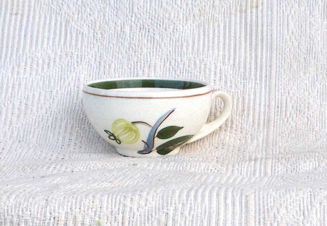 Blue Ridge Pottery Forest Fruit Pattern Dinner Plates and Cup Vintage ...