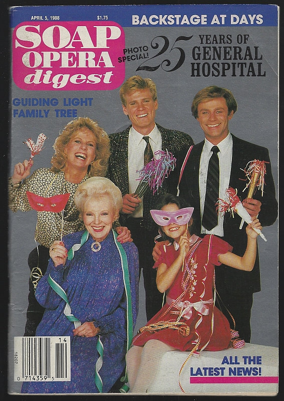 Soap Opera Digest Magazine 1988 General Hospital, Young and Restless ...