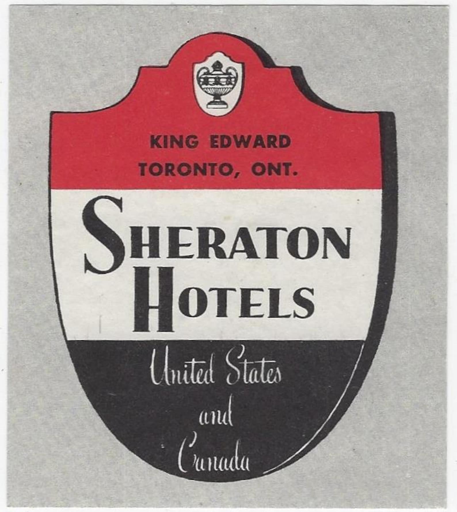Canada Vintage Luggage Labels Windsor Montreal, Sheraton Toronto ...