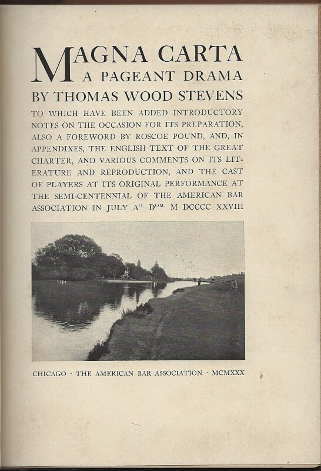 Magna Carta Pageant Drama Thomas Wood Stevens 1930 Limited Edition Bar ...