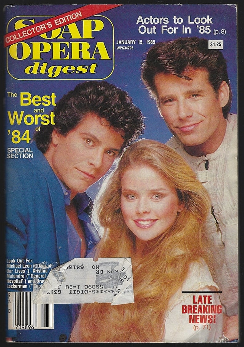 Soap Opera Digest Magazines 1985 Days of Our Lives Peter - Etsy