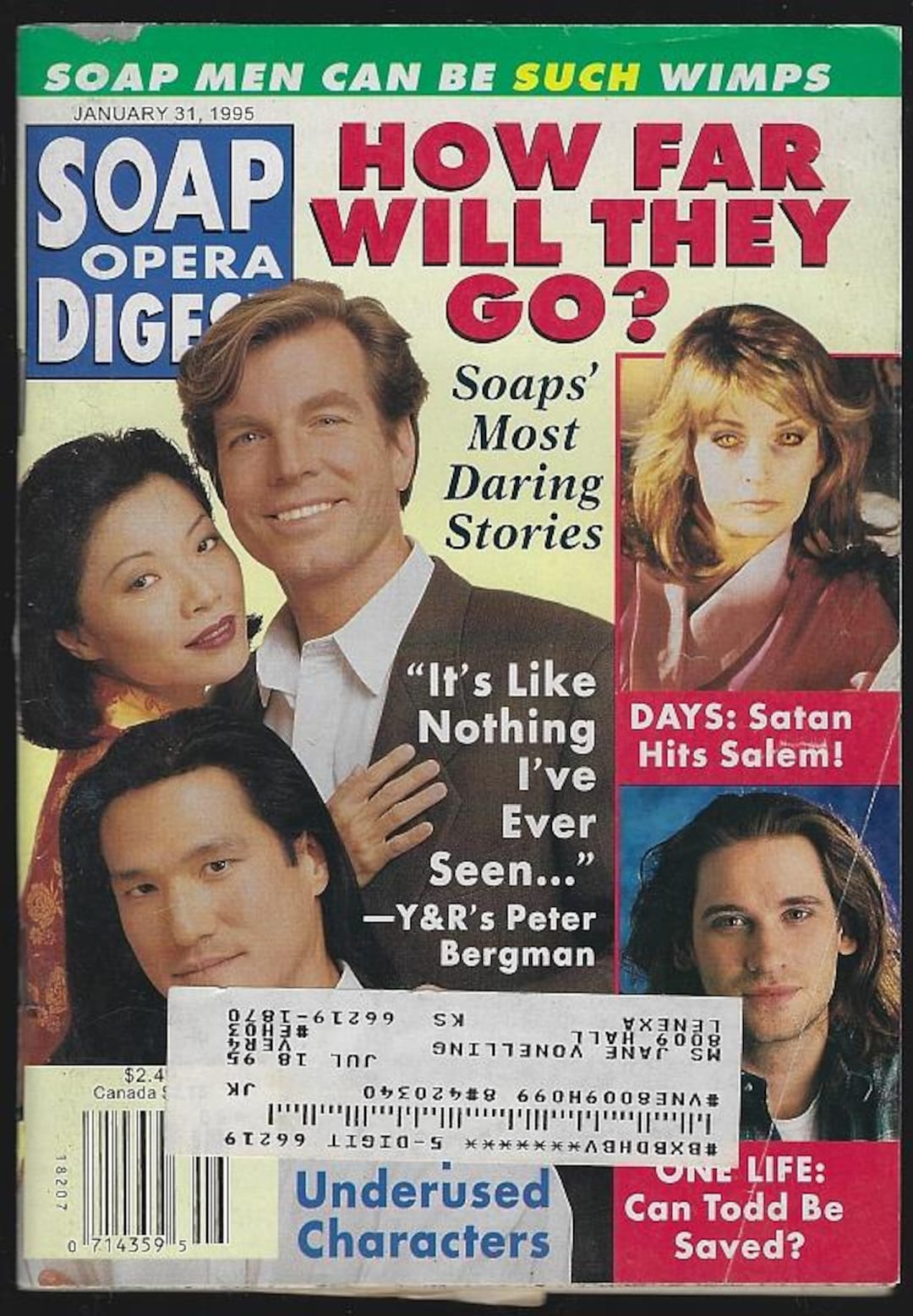 Soap Opera Digest Magazine 1995 Issues General Hospital Days of Our ...