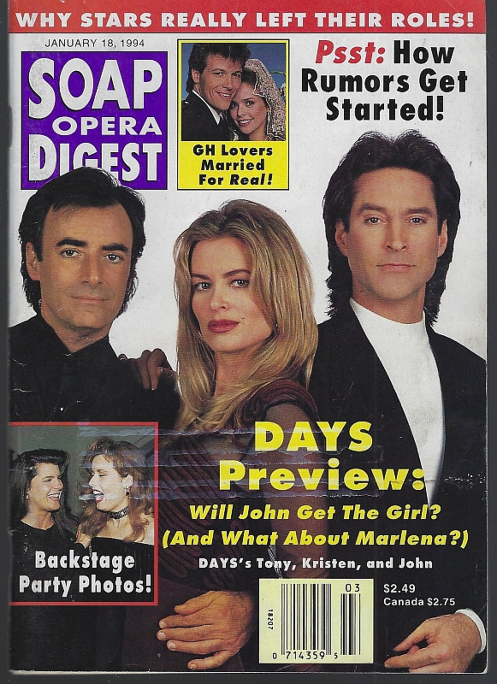 Soap Opera Digest Magazines 1994 Young Restless General Hospital ...