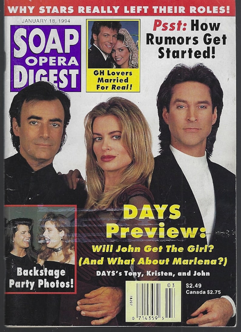 Soap Opera Digest Magazines 1994 Young Restless General Hospital ...