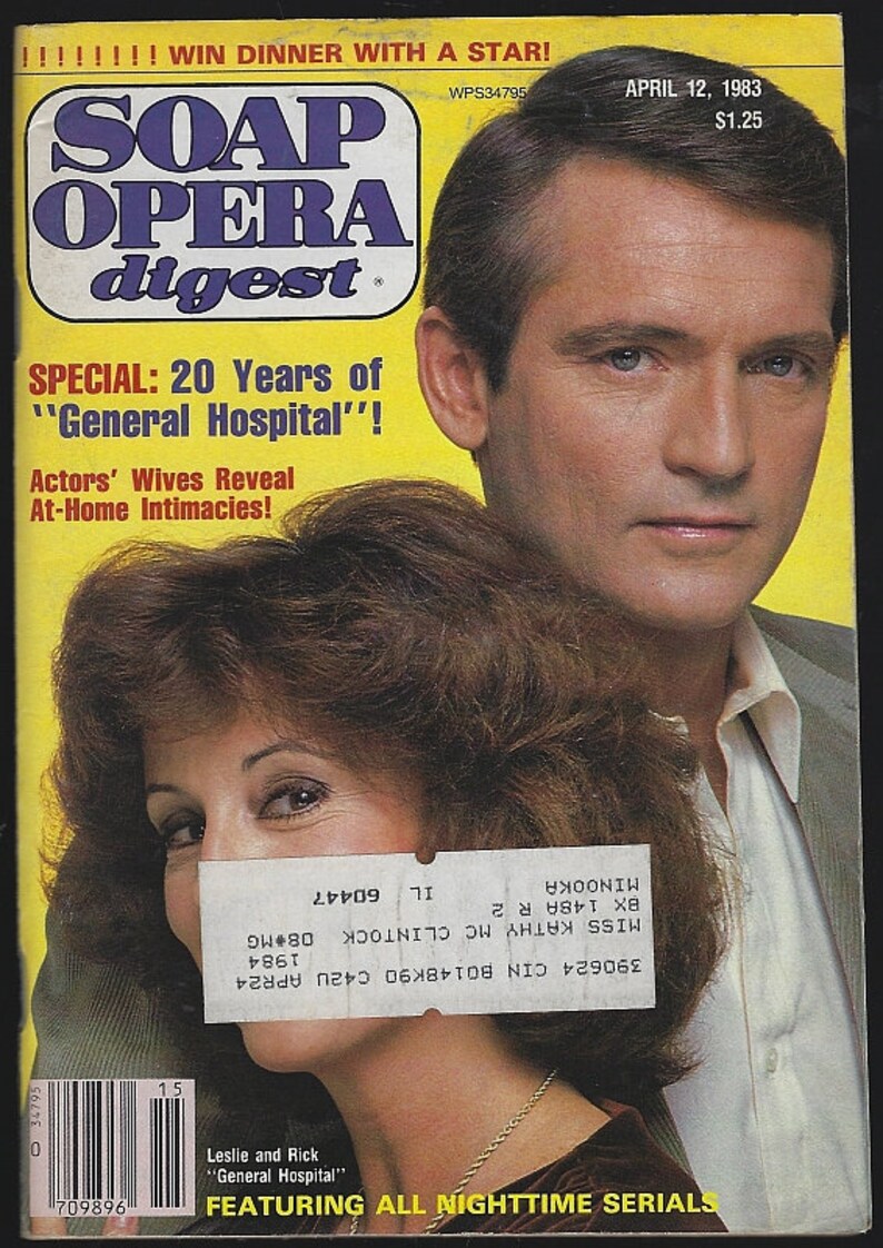 Soap Opera Digest Magazine 1983 One Life to Live General - Etsy