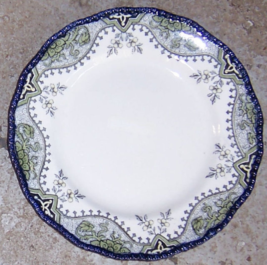 Royal Doulton China Alma Dinner Plate Antique Dinnerware Royal Blue ...