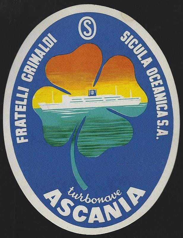 Cruise Ship Luggage Labels Transatlantique French Line and Turbonave ...