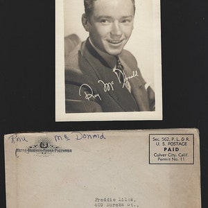 Vintage Original Studio Signed Photograph of Actors With Movie Studio ...