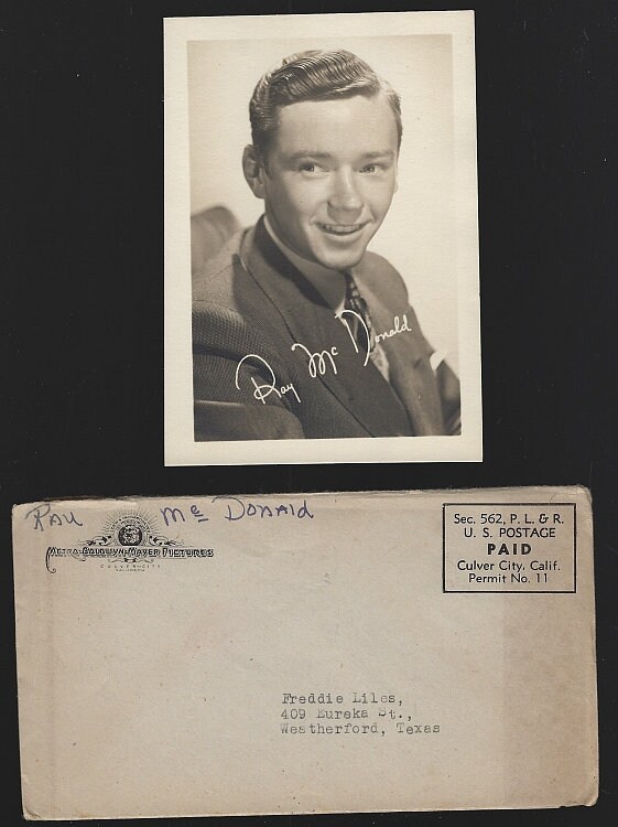 Vintage Original Studio Signed Photograph of Actors With Movie Studio ...