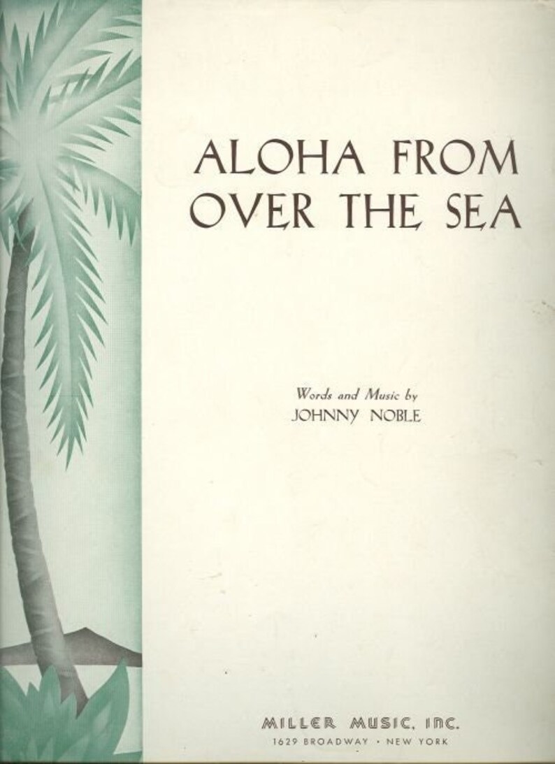 Hawaiian Themed Sheet Music Aloha-oe Oh How She Could Yacki - Etsy