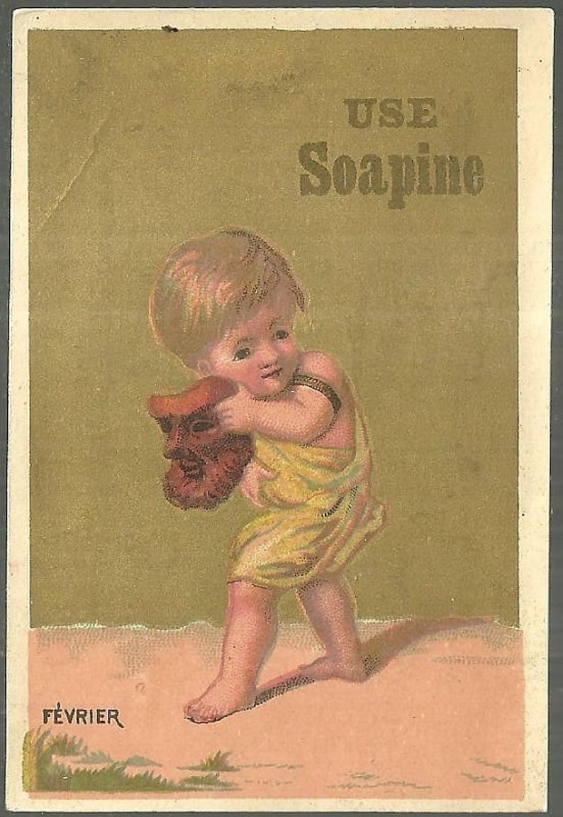Victorian Trade Cards for Soapine Cute Boy and Months of the Year ...