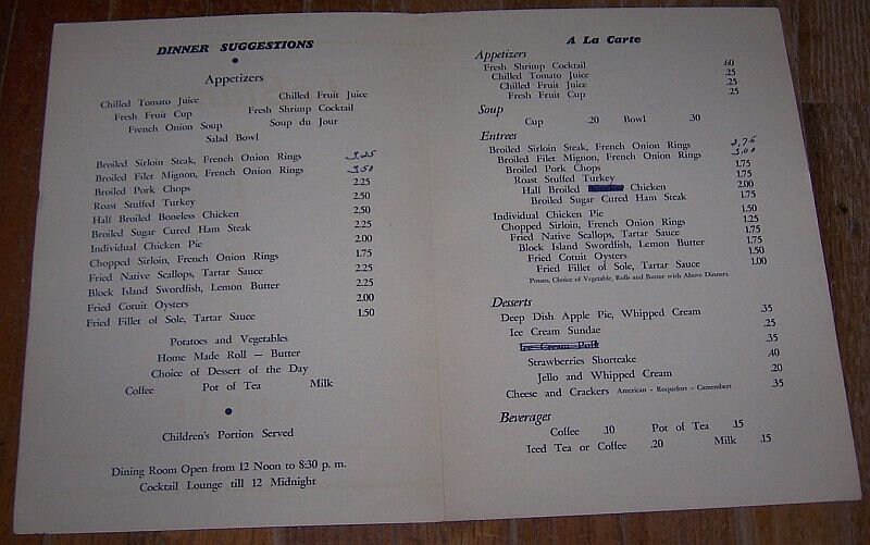 Vintage Menu for Leblanc's Wildgoose Grille, South Attleboro ...