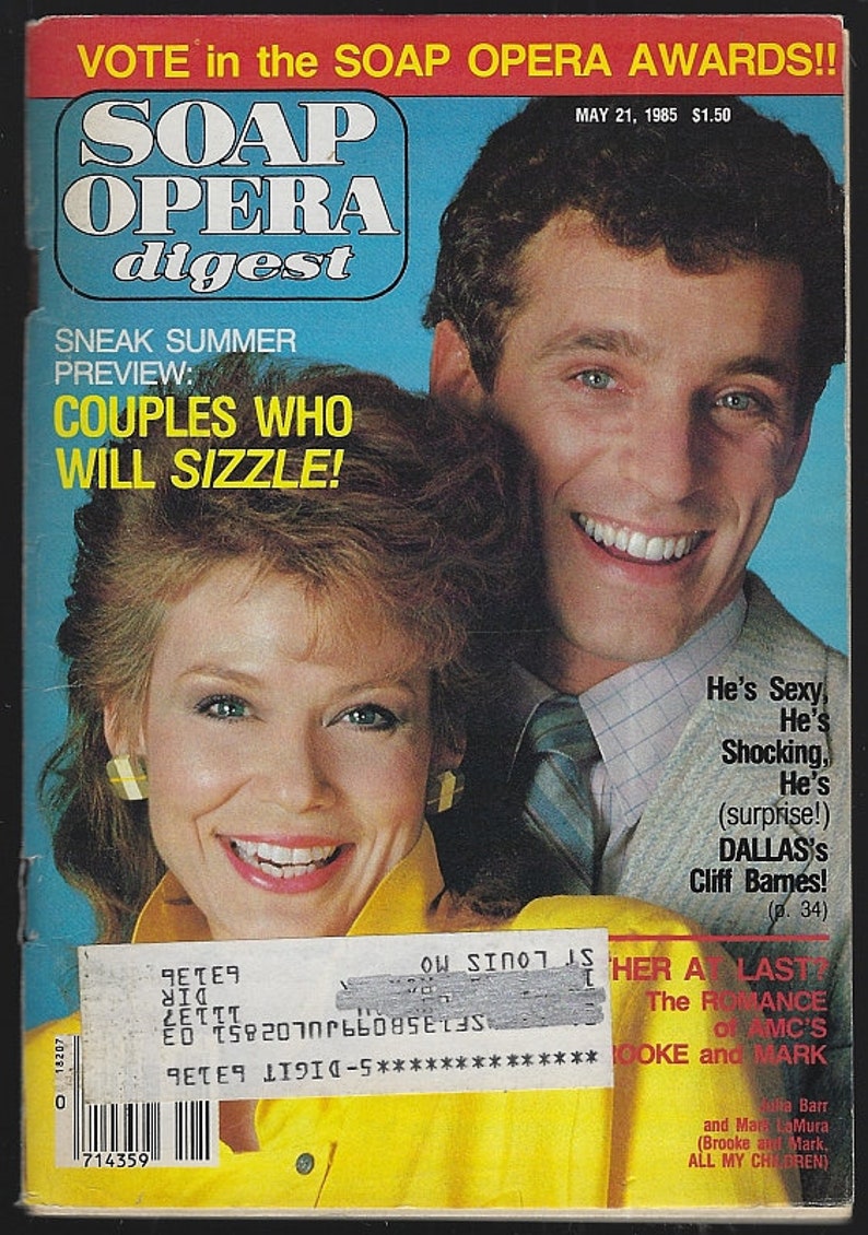 Soap Opera Digest Magazines 1985 Days of Our Lives, Young and Restless ...