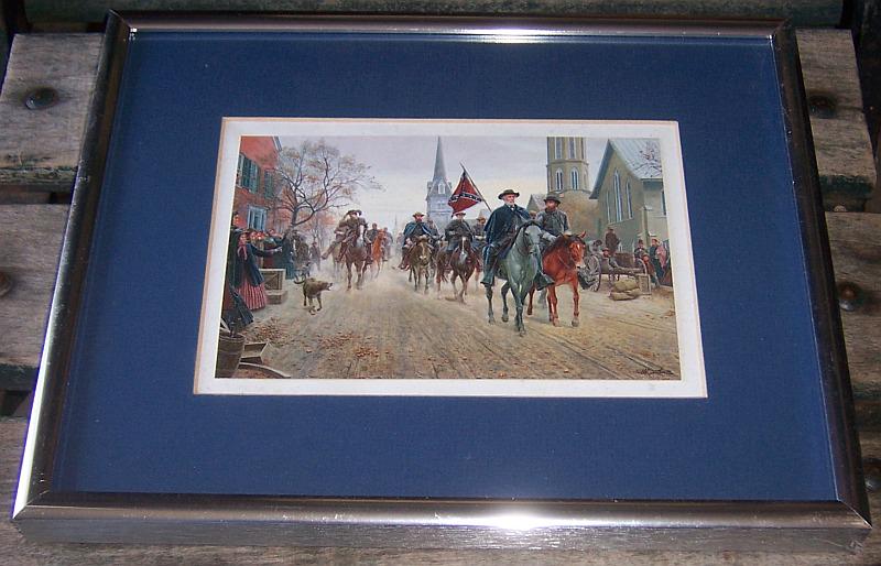 Mort Kunstler Framed Civil War Print Lee at Fredericksburg Vintage ...