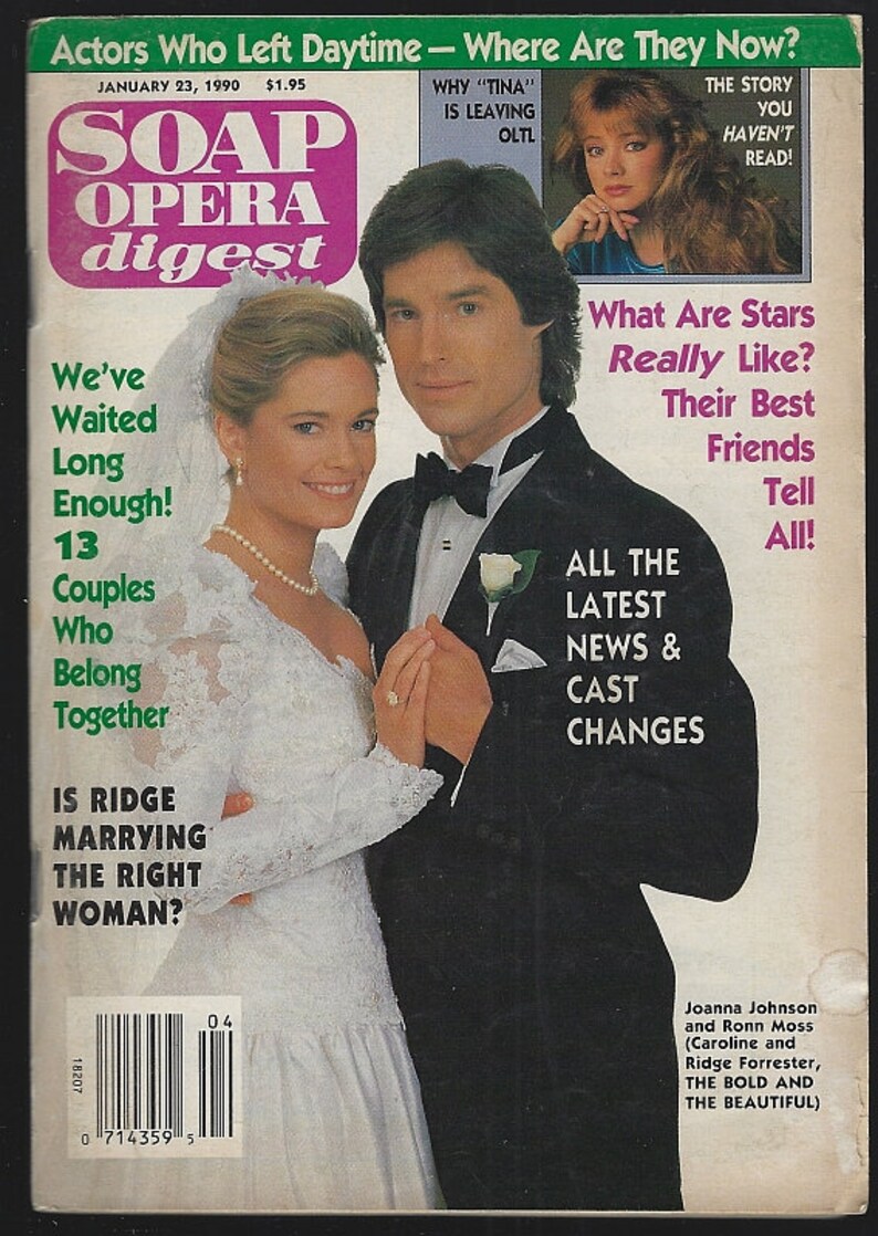 Soap Opera Digest Magazines 1990 Bold and Beautiful, Guiding Light, All ...