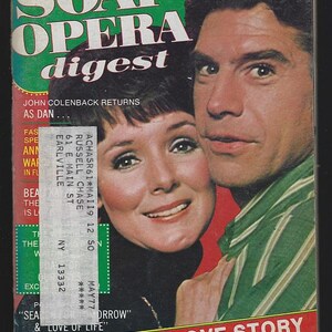 Soap Opera Digest Magazines 1976 Ryan's Hope, Love of Life, as the ...