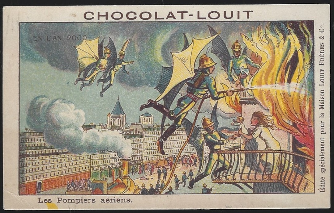 Chocolat Louit Victorian Trade Cards French Chocolate Les Pompiers ...