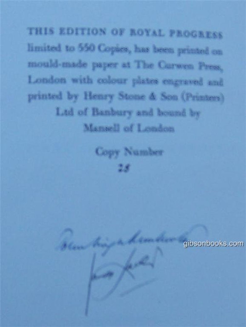 Royal Progress Pageant of Regal Travel by James Laver Signed Limited ...