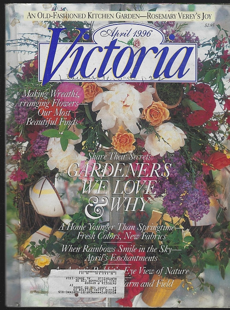 Victoria Magazines February 1994 Valentine's Day, April 1996 Gardens ...