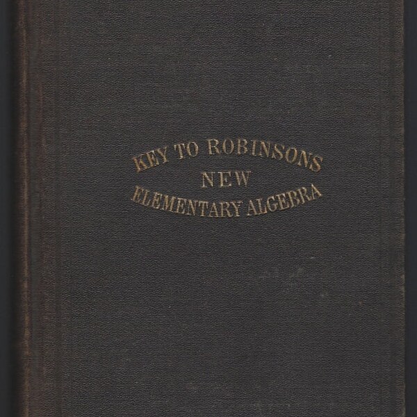 Antique Algebra Book - Etsy