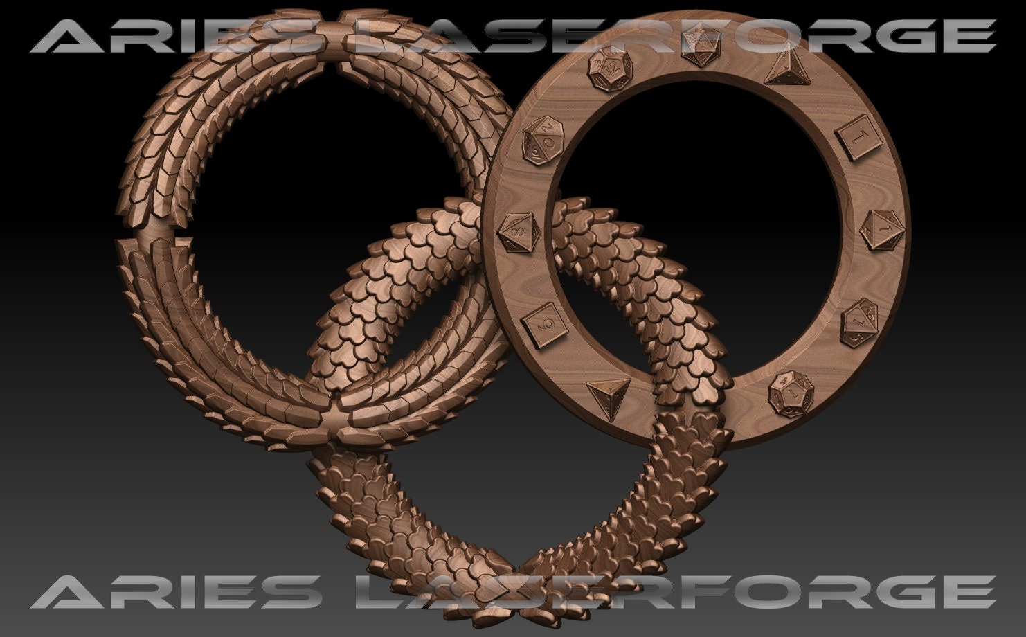 CNC STL Round Frames Edges 3-pack 01 - Etsy