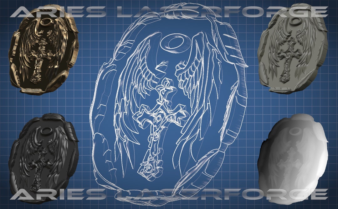 CNC STL Feather Wings Coin 3D Model - Etsy