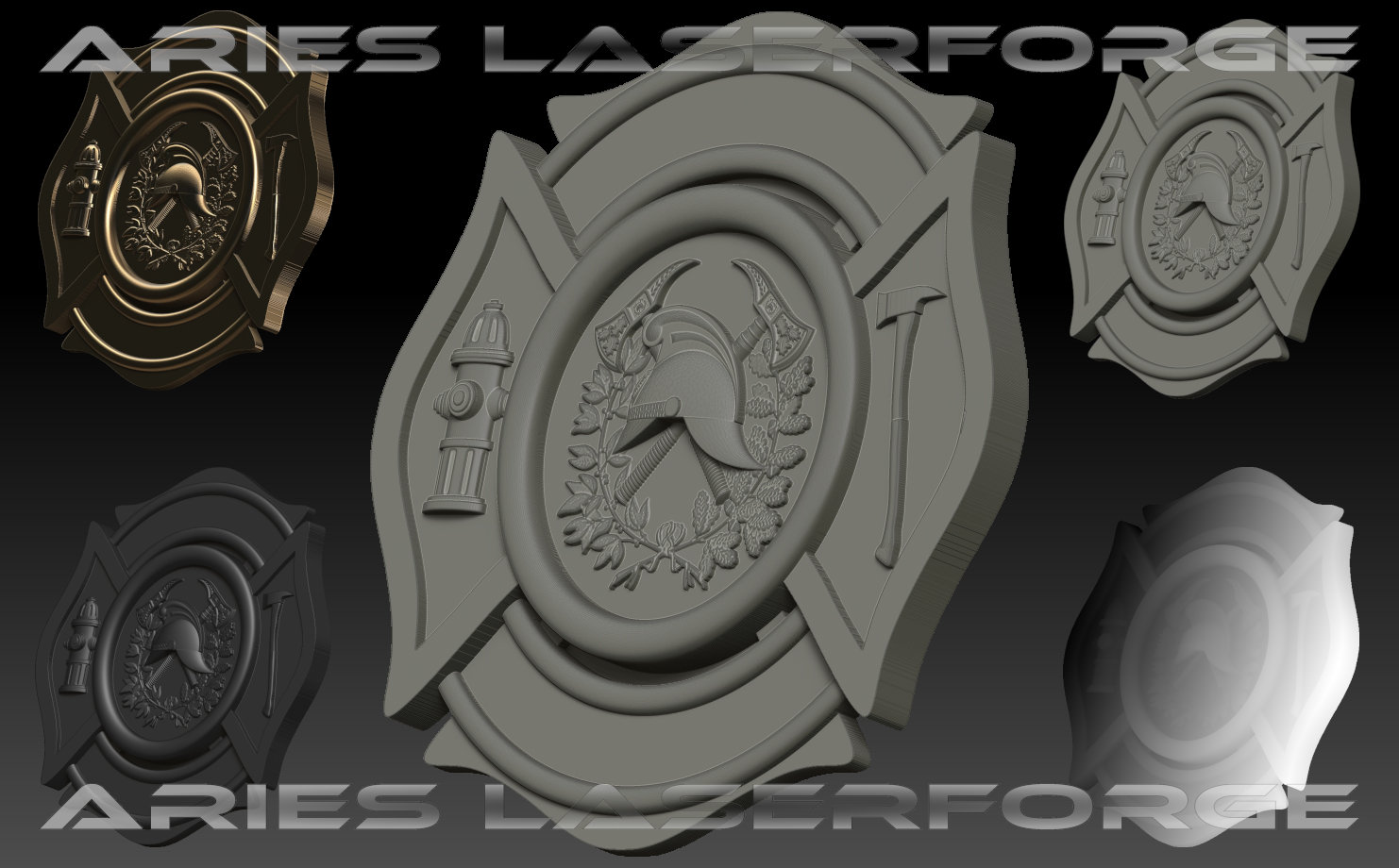 CNC STL Fire Department Coin 3D Model - Etsy