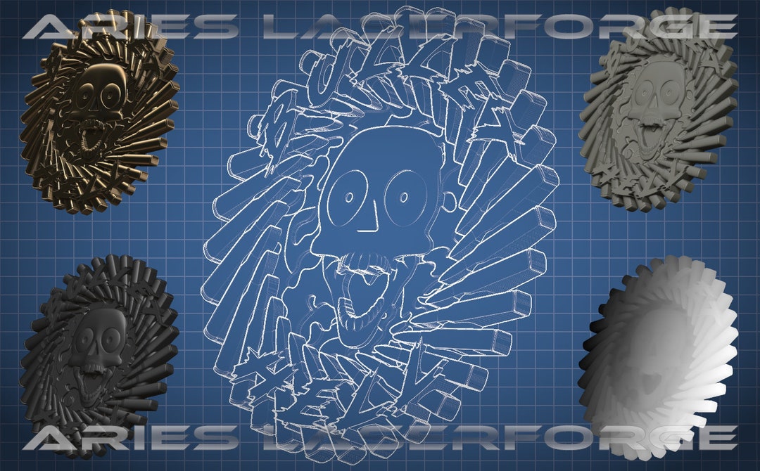 CNC STL Bullet Hell Coin 3D Model - Etsy