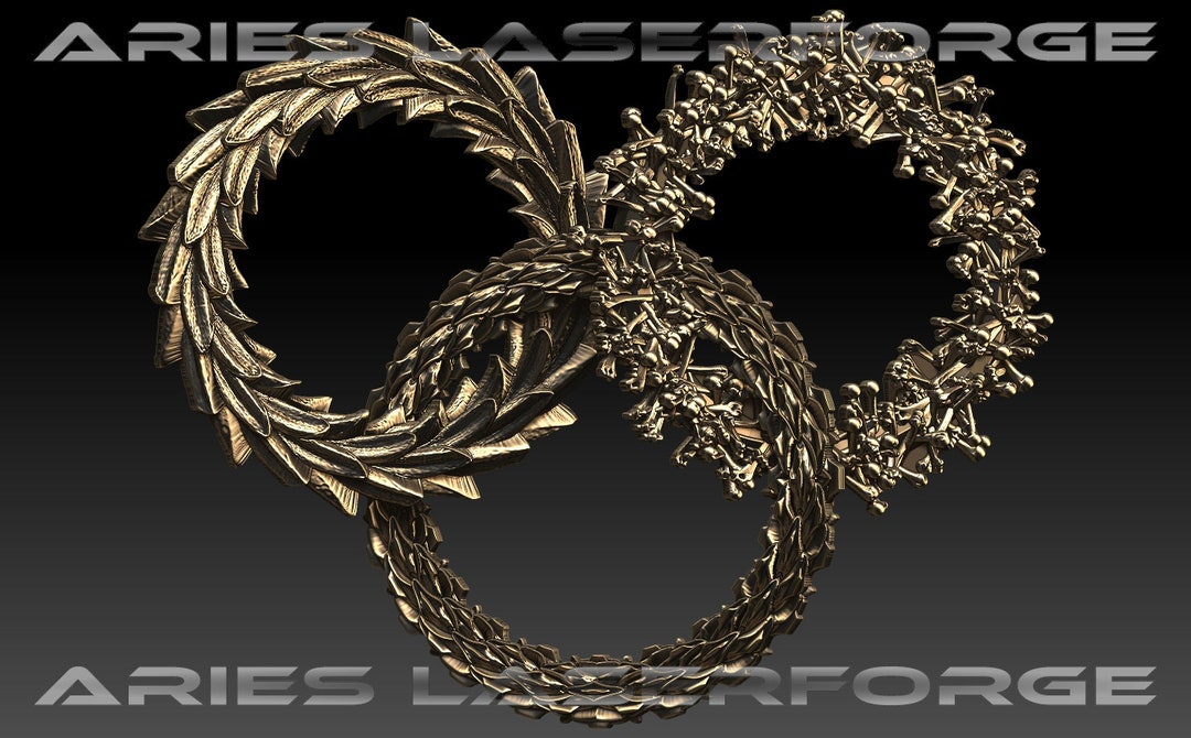 CNC STL Round Frames Edges 3-pack 03 - Etsy