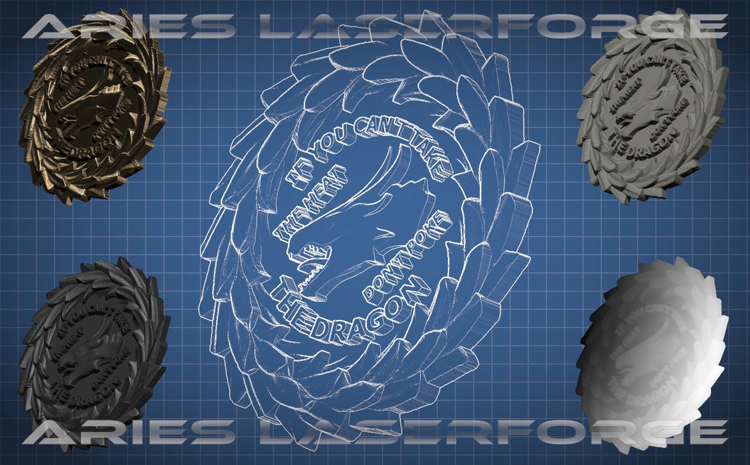 CNC STL Poke the Dragon Coin 3D Model - Etsy