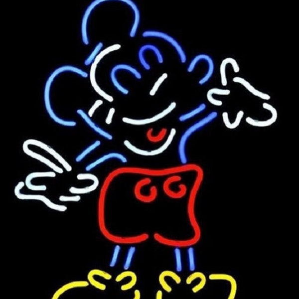 Mickey Mouse Neon Png - Etsy