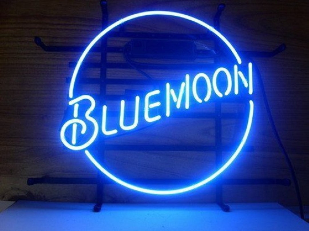 Handmade Blue Moon Neon Sign Man Cave Decor Neon Light Sign - Etsy