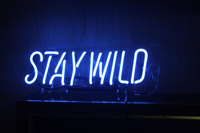 Handmade 'stay Wild' Blue Wedding Anniversary Art - Etsy