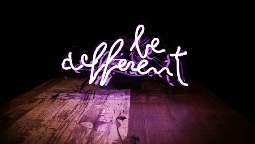 Handmade 'be Different' Wedding Decor Art Light Home Wall Sign Neon ...