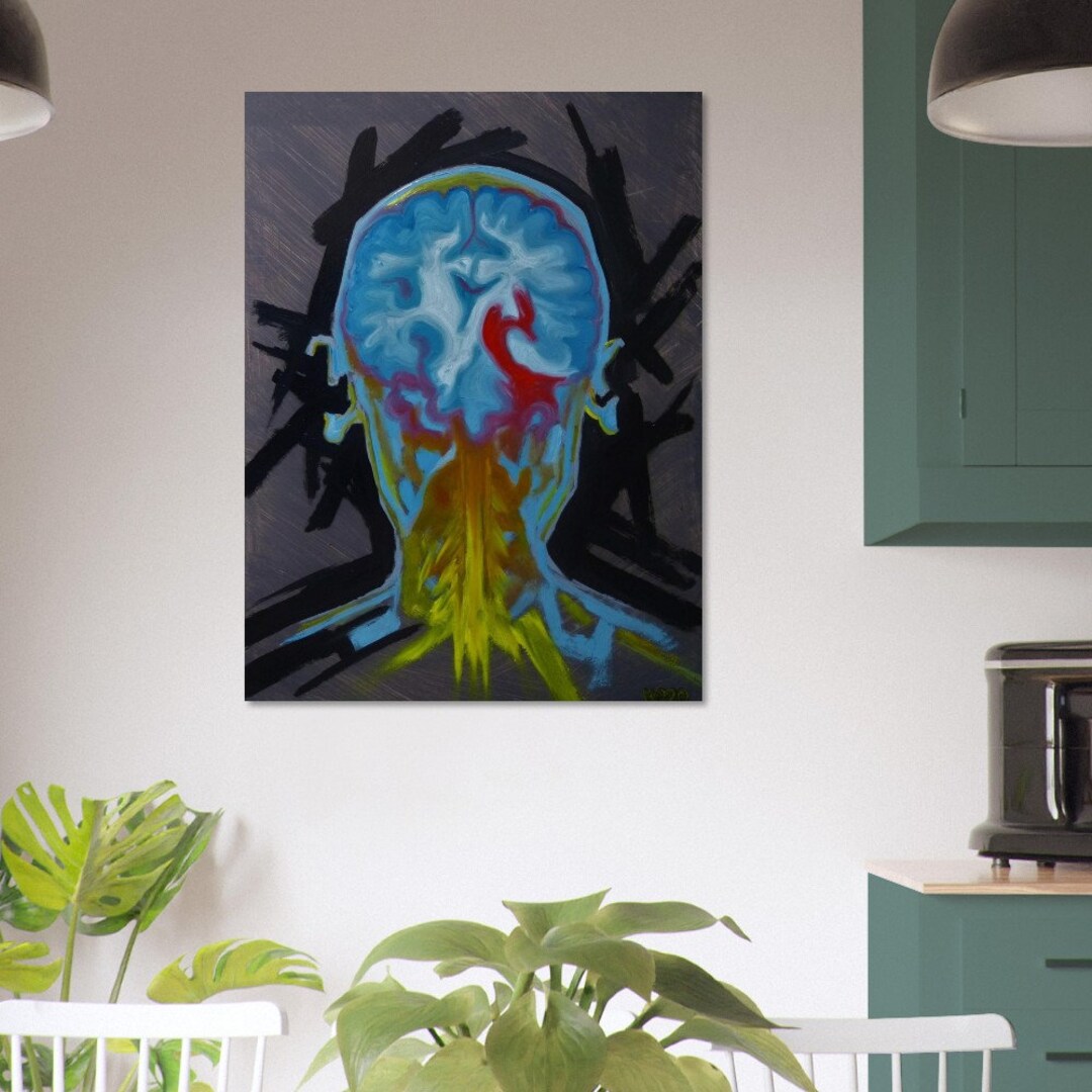 Unique Head MRI Wall Decor for Personalized Gifts Handmade Wall Art ...