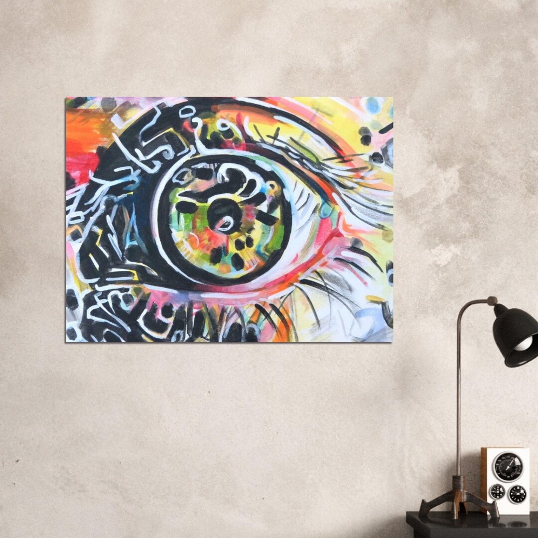 Iridology Eye Poster Single Eye Art Vibrant Cheerful Wall Art Gift for ...