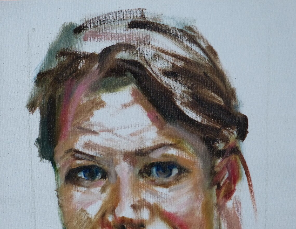 Original Oil Painting of an Actress, Realistic Portrait Wall Art ...